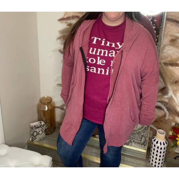 Blumin | Tops | New Blumin Oversized Hoodie Jacket In Pink | Poshmark